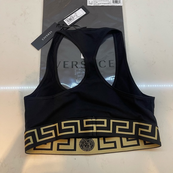 Versace | Intimates & Sleepwear | Versace Greca Border Sports Bra Size ...